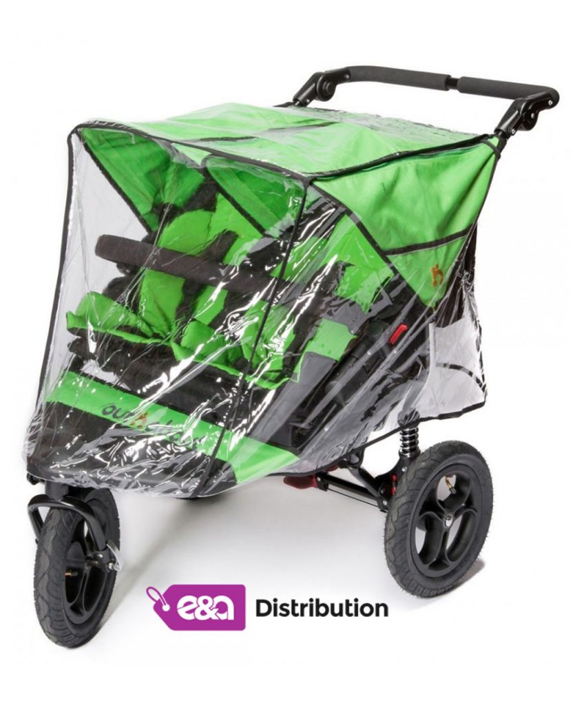 Nipper Double Pushchair Rain Cover - E&A Distribution
