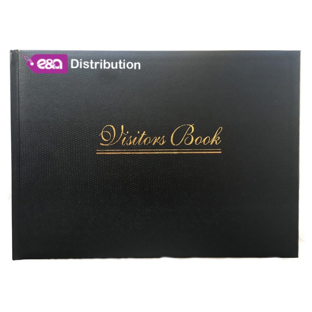 Black Leather Visitor Book - E&A Distribution