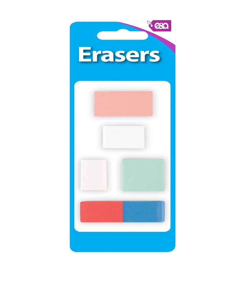 Erasers from E&A | 5 pack - Shop Now! E&A Distribution