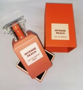 Perfume Intense Peach By Fragrance World EDP 80ml - E&A Distribution